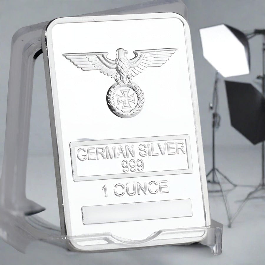 Raro lingote de plata Liberty Eagle 999 de plata alemana de 1 onza